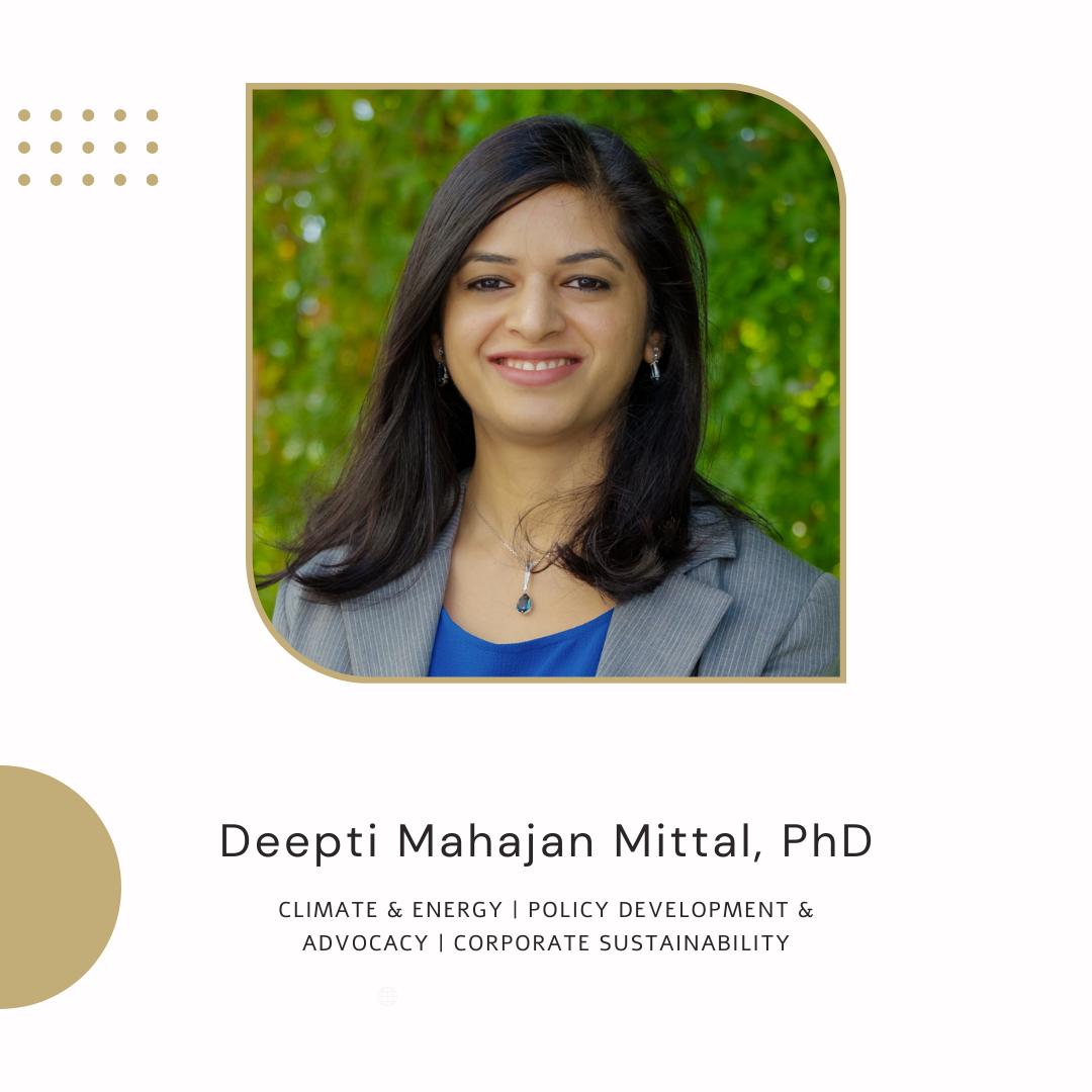 Deepti Mahajan Mittal, PhD – Climate & Energy | Policy Development ...